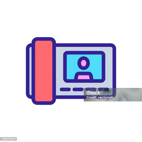 화면 및 전화 아이콘 벡터 개요 일러스트레이션과의 인터콤 0명에 대한 스톡 벡터 아트 및 기타 이미지 0명 감시 개체 그룹 Istock