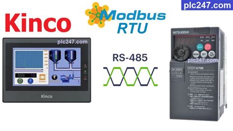 HMI Kinco Modbus RTU Mitsubishi FR E720 Tutorial Plc247 Com