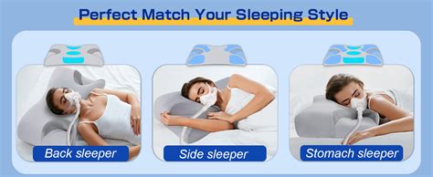 Ikstar Newest Cooling Cpap Pillow For Side Sleepers Sleep Apnea Pillow For Cpap