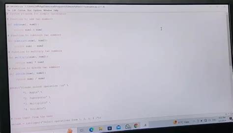 Tanisha Rajput On Linkedin Task 1 Program Of Basic Calculator