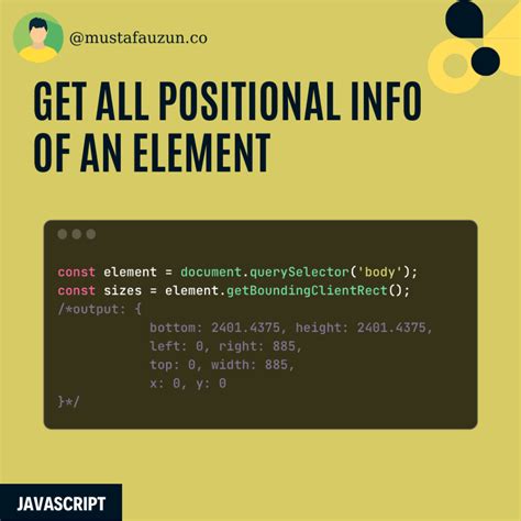 Javascript Get All Positional Info Of An Element Mustafa Ateş Uzun Blog