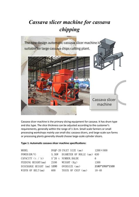 Cassava Slicer Machine For Cassava Chipping By Henan Doing Cassava Processing Machine Issuu