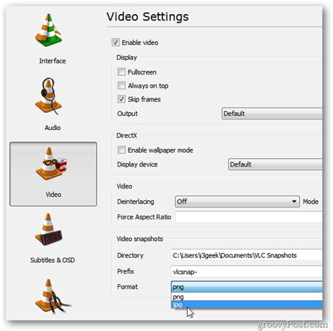 Take Screen Snapshots In VLC Media Player