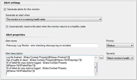 Monitoring Robocopy Logfiles With Operations Manager 2007 Vbscript