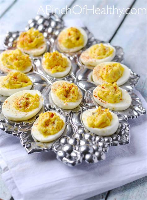 Classic Deviled Eggs A Pinch Of Healthy