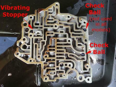 Toyota A541e Valve Body Check Ball And Vibrating Stopper Locations