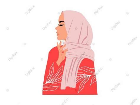 وکتور دختر محجبه دیجیت باکس Digitbox