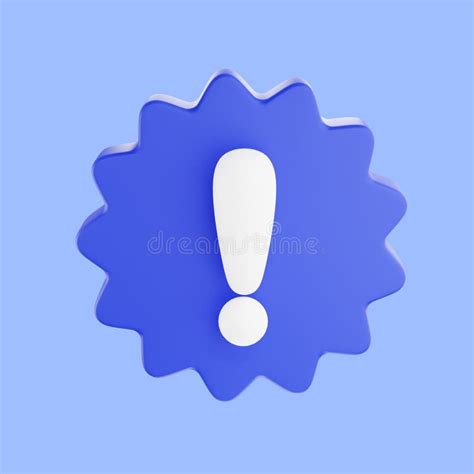 3d Exclamation Icon Sign Or Attention Caution Mark Exclamation Mark Symbol Stock Image
