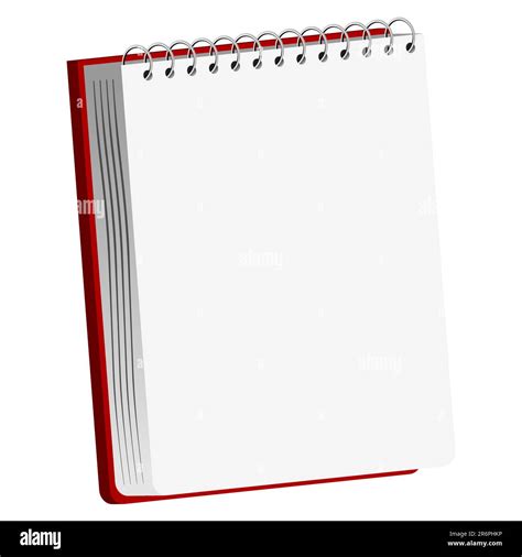 Blank Spiral Notebook Isolated Over White Background Stock Vector Image And Art Alamy