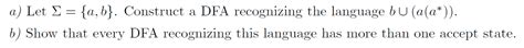 Solved A Let S Ab Construct A Dfa Recognizing The