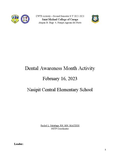 Cwts Activity Documentation 1 Pdf