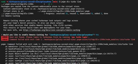 Error User Not Found · Issue 1838 · Vercel Turborepo · Github