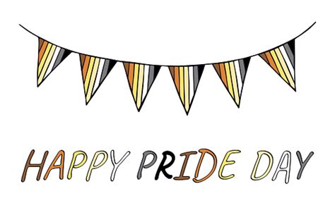 다채로운 화환 곰 형제애 프라이드 플래그 행복한 프라이드 데이 Lgbtqia 커뮤니티 프라이드 월 포스터 스티커 로고 카드에 대한 벡터 손으로 그린 낙서 Lgbt 프라이드의