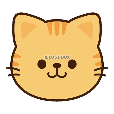 無料イラスト 茶トラ猫 顔