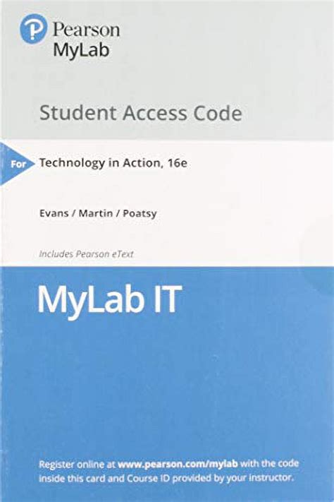 Pre Owned Mylab It With Pearson Etext Access Code For Technology In