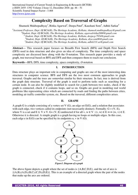Pdf Complexity Based On Traversal Of Graphs