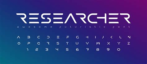 Futuristic Fonts Alphabet