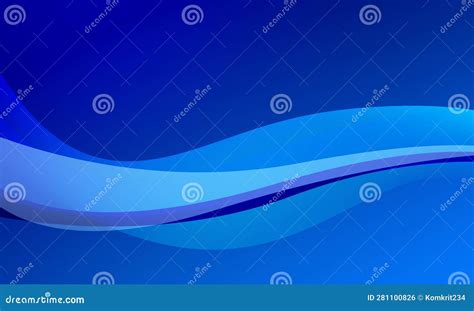 Blue Lines Wave Curves Abstract Technology Background For Artwork Design Stock Illustration
