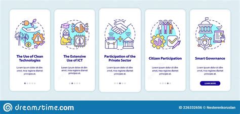 Instruments Of Smart City Onboarding Mobile App Page Screen Stock Vector Illustration Of City
