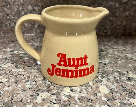 Vintage Aunt Jemima Ceramic Syrup Pitcher Etsy