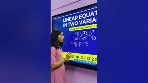 Maths Linear Equation In One Variable Youtube