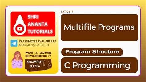 Multifile Programs I Computerengineering Cprogramminginhindi Youtube