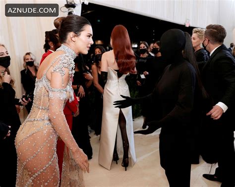 Kendall Jenner Poses Naked In G String Dress To Steal The Spotlight At Met Gala In NYC AZNude