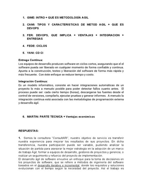 Tp Ari Devops Pdf Desarrollo Ágil De Software Software