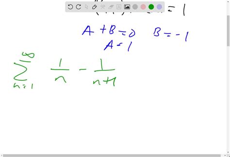 Solvedverify That The Infinite Series Converges ∑n1∞ 1nn1 Hint Use Partial Fractions