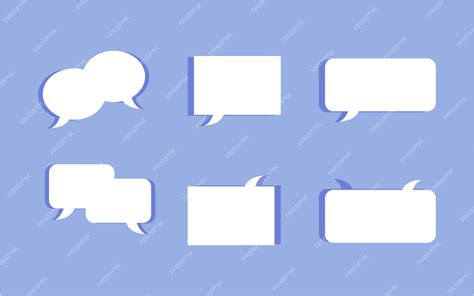 Premium Vector Speech Bubble Set Template Design