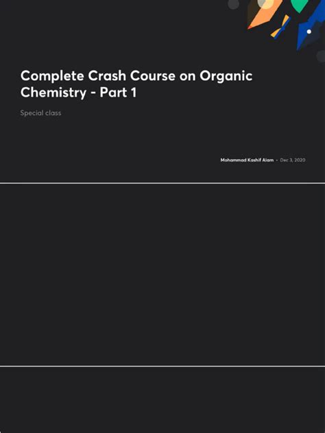 Complete Crash Course On Organic Chemistry Part 1 No Anno Pdf