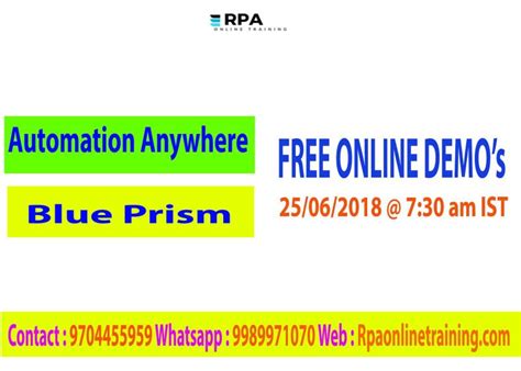 Robotic Process Automation On Linkedin Rpa Automationanywhere Blueprism Free Online Demos