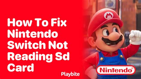 How To Fix A Nintendo Switch That S Not Reading An SD Card Playbite