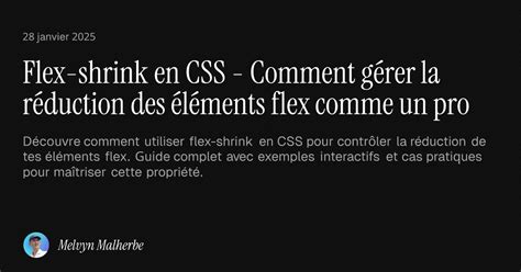 Flex Shrink En Css Comment Gérer La Réduction Des éléments Flex Comme Un Pro