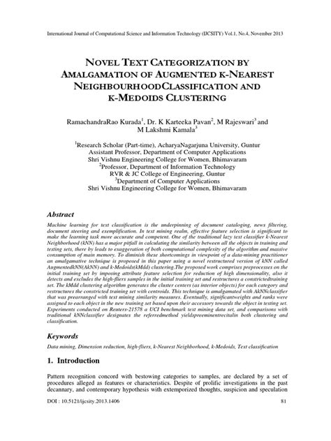 pdf novel text categorization by amalgamation of augmented k nearest