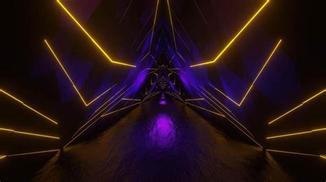Purple And Yellow Triangular Neon Glow Tunnel Background Vj Loop 41481033 Stock Video At Vecteezy
