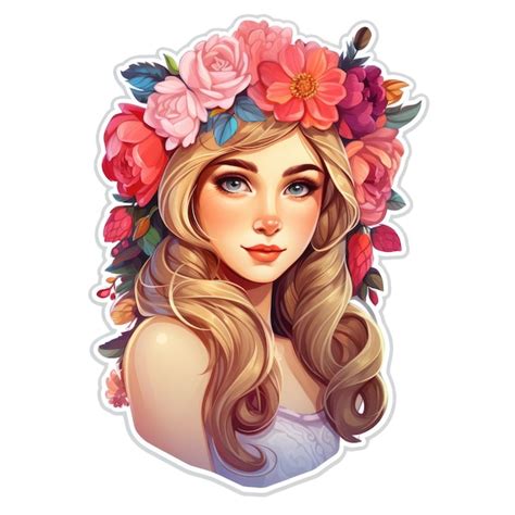 Premium Ai Image Sticker Of A Beautiful Ukrainian Barbie On A White