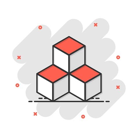 Premium Vector Vector Cartoon Blockchain Technology Icon In Comic Style Cryptography Cube