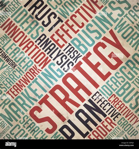 Strategy Grunge Word Cloud Concept Stock Photo Alamy