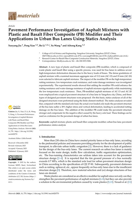 Pdf Pavement Performance Investigation Of Asphalt Mixtures With