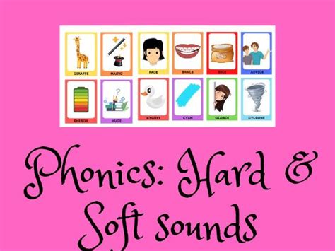 Phonics Soft Hard Sounds G C Match Up Game Teaching Resources
