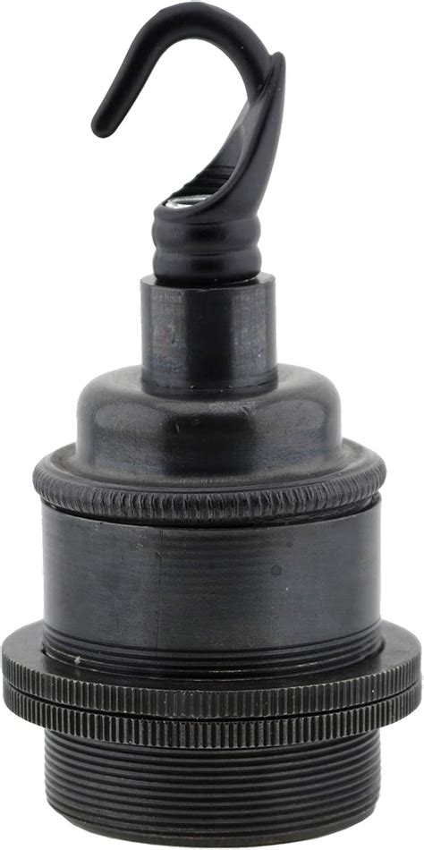 Edison Screw E27 Solid Brass Earthed Lampholder In Dark Bronzed
