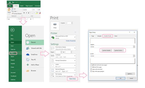 Excel Footer Or Header Location