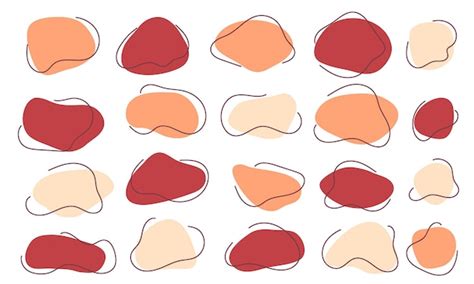 Premium Vector Set Of Organic Blob Or Irregular Abstract Shapes Liquid Amoeba Forms Colorful