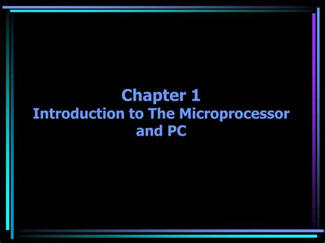 Ppt The Intel Microprocessors From To Pentium Architecture