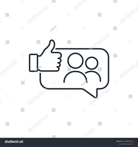 Public Approval Actions Vector Linear Illustration Stock Vector