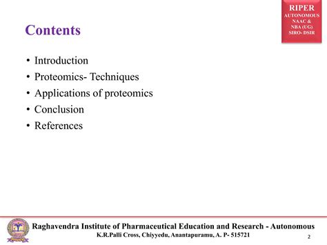 Applications Of Proteomics Science Pptx