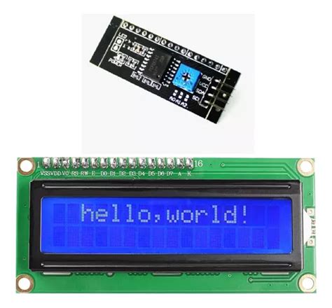 kit pantalla lcd display 16x2 y módulo i2c adaptador cuotas sin interés