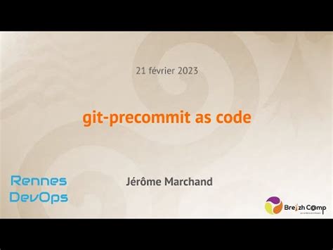 Rennes DevOps Git Precommit As Code YouTube