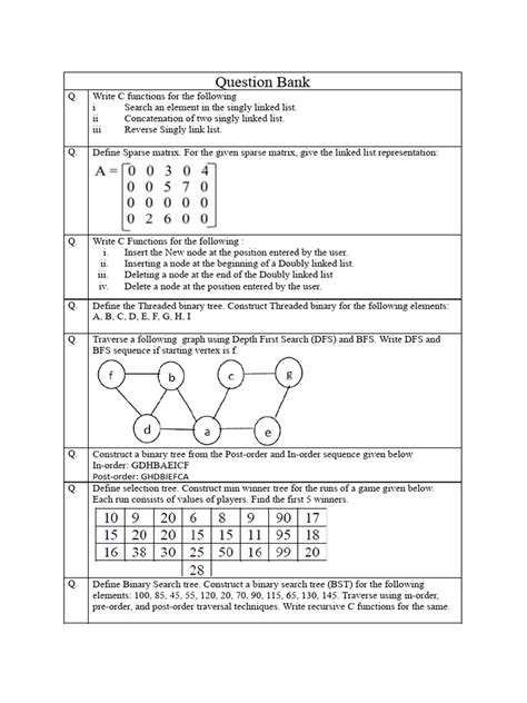 Dsa Question Bank Pdf